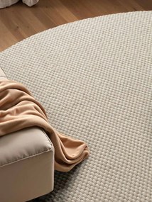ELLE Decoration, Kusový koberec Lyon Beans 106314 Natural Cream kruh z kolekce Elle, 160x160 (průměr) kruh, bílá, ložnice