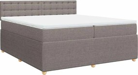 Box spring postel s matrací taupe 200x200 cm textil 3287581