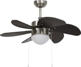 vidaXL Stropní ventilátor se světlem 76 cm světle hnědý [51489] Barva: tmavě hnědá