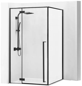 Rea - FARGO sprchový kout 90 x 120 x 195 cm, černý profil / čiré sklo, REA-K3214