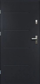 Vchodové dveře Tytan, 80 L, rozměr vč. zárubně: 900 × 2070 mm, ocel, levé, antracit, plné