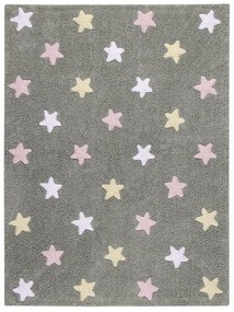 Lorena Canals koberce Přírodní koberec, ručně tkaný Tricolor Stars Grey-Pink Rozměry koberců: 120x160