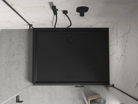 Mexen Flow+ obdélníková vanička 120 x 70 cm, černá matná, 46R707012H