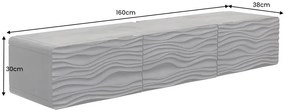 Invicta Dřevěný TV stolek WAVE 160 cm černý 43477