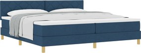 Postel s boxspringem s polštářem Modrá 200 x 200 cm textil 3339027