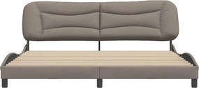 Rám postele bez matrace Hvar taupe 200 x 200 cm textil 3207797