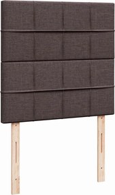 Box spring postel s matrací tmavě hnědá 90x200 cm textil 3291166