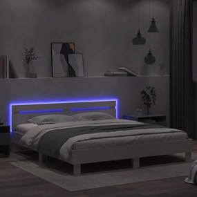 Rám postele s čelem a LED osvětlením bílý 180 x 200 cm 3207525