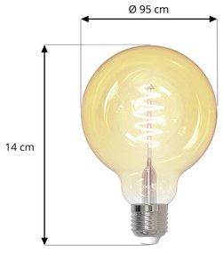 LUUMR Smart LED E27 G95 4,9W ZigBee Tuya Hue sada 3 ks