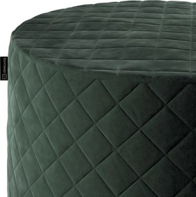 Sedák Barrel pevný, s prošitím barva zelená látka lesklé, sametová