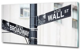 Wallmuralia Foto obraz fotografie na skle Wall Street značka 100x50