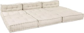 Modulová pohovka Textil Krémová 210 x 140 x 56 cm 3315064