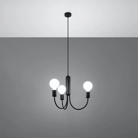 Sollux Lighting Lustr PICCOLO 3 černý