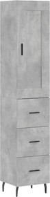 Skříň highboard betonově šedá 34,5x34x180 cm kompozitní dřevo 3200213
