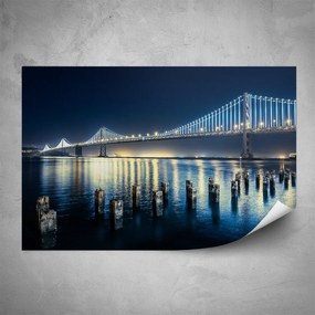 Plakát - Osvětlený most (60x40 cm) - PopyDesign