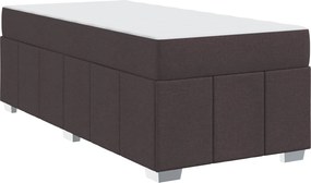 Rám postele s matrací Tmavě hnědá 90 x 200 cm textil 3398261