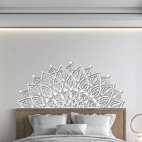 dřevo života Mandala na zeď BOHATOST k posteli Zvolte rozměr (cm): 120x52, Zvolte barvu dekoru: Bílá