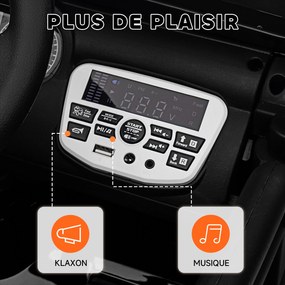 Dětské elektrické auto AIYAPLAY pro děti od 3 let - Off-Road bateriové 12V elektrické auto s dálkovým ovládáním, tlumicími koly, Bluetooth, LED světl…