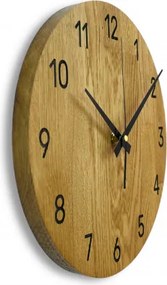 Minimalistické dubové nástěnné hodiny, tichý quartzový pohon, moderní dekorace I SENTOP MAS002-akcia20