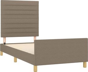 Rám postele bez matrací taupe 90x190 cm textil 3125102