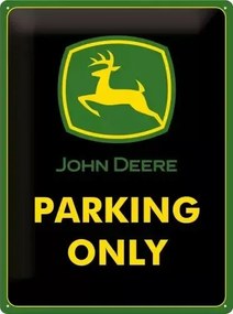 Plechová cedule John Deere Parking Only, (30 x 40 cm)