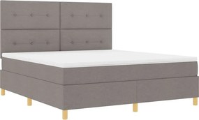 Postel s boxspringem s čelo Taupe 180 x 200 cm textil 3339641