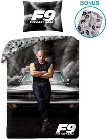 Bavlněné ložní povlečení Rychle a zběsile F9 - Fast &amp; Furious 9 - 100% bavlna - 70 x 90 cm + 140 x 200 cm