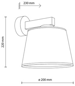 Brilagi - Nástěnná lampa LATTE SABIA 1xE27/15W/230V borovice/béžová