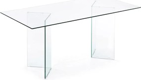 Jídelní stůl se skleněnou deskou 90x200 cm Burano – Kave Home