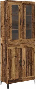 Vysoký bufet Staré dřevo 69,5 x 34 x 180 cm Kompozitní dřevo 3403580