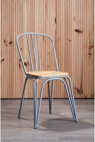 Šedá/v přírodní barvě jídelní židle z jilmového dřeva District – Premier Housewares