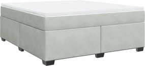 Box spring postel s matrací světle šedá 180x200 cm samet 3285299