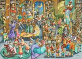 Ravensburger Půlnoc v knihovně / 1000  dílků / od 12 let