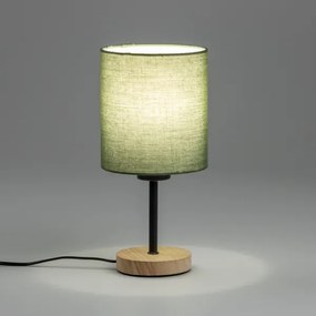 Brilagi - Stolní lampa NUBILA WOOD 1xE27/25W/230V dub/zelená