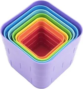 TECHNOK Skládací věž z kostek Kubus pyramida / 7 dílků / od 12 měsíců