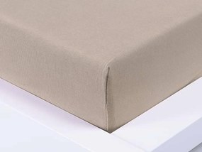 XPOSE® Jersey prostěradlo Exclusive - kávové 120x200 cm