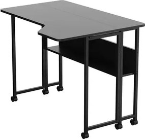 Maclean MC-126 L/B černá / Skládací stůl / mobilní / 100x73 cm / zalom