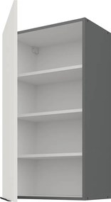 ARIA aw | horní skříňka 50 G-90 1F policová | 50 cm | VYSOKÁ | ANTI FINGERPRINT povrch | antracit/bílá