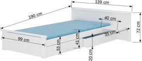 Postel ALDEX SHELF 180x80