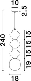 Závěsné svítidlo NOVA LUCE CLIO E14 5W 9009118 bez žárovky