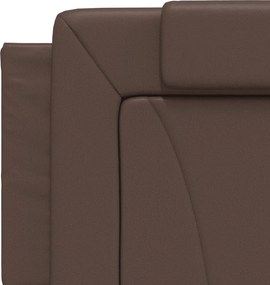 Postel Viana s matrací hnědá 160 x 200 cm umělá kůže 3208805