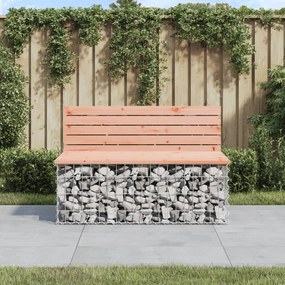 Zahradní lavice gabionový design 103x70x65 cm masivní douglaska - Default Title