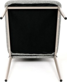 Autronic Židle jídelní, šedá látka, kovové nohy, krémový lak DCL-375 SIL2