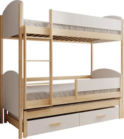 ADRK Furniture Třílůžková dětská postel Leia 200x90 s matrací CH-LEI-WP-200-M