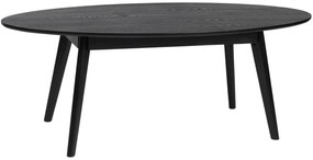 OnaDnes -20% Černý jasanový konferenční stolek ROWICO YUMI 130 x 65 cm