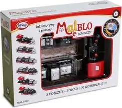 MALBLO Magnetická stavebnice Vláčky a lokomotivy / magnetická / 3 ks /