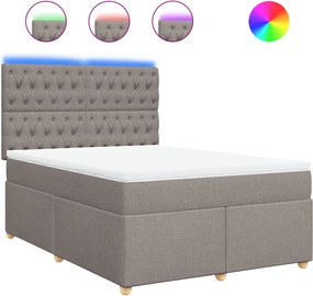 Box spring postel s matrací taupe 140x200 cm textil 3293614