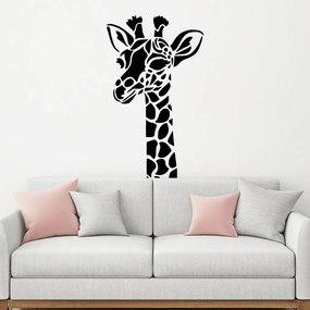 Živá Zeď Samolepka na zeď Žirafa hlava Barva: černá
