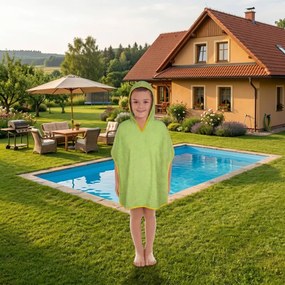 Bellatex Froté pončo Zelená,Žlutá 5 - 8, let