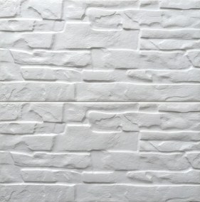 Samolepící pěnové 3D panely S45, rozměr 59 x 60 cm, ukládaný kámen bílý II, IMPOLTRADE